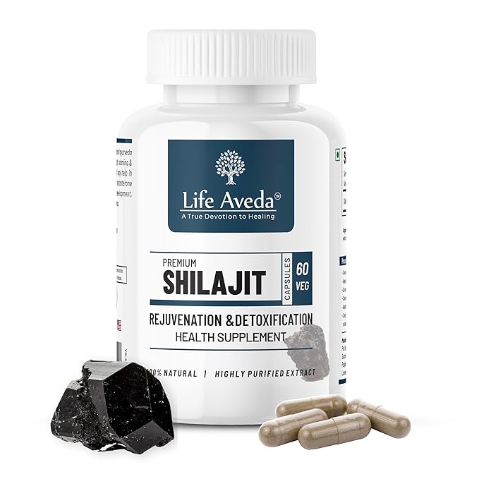 Life Aveda Pure Shilajit Capsules: 500mg 60 Veg (Cap )